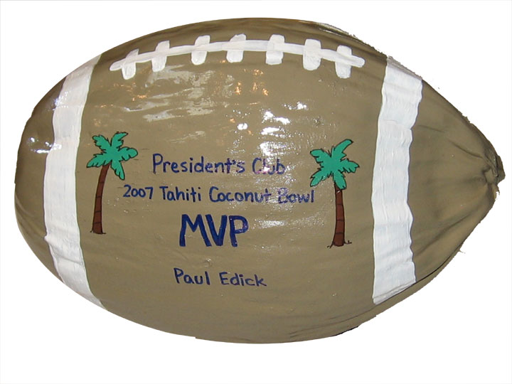 Send personalized painted coconuts for sports fans!
