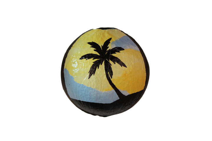 How to order a hand painted coconuts and send a coconut in the mail